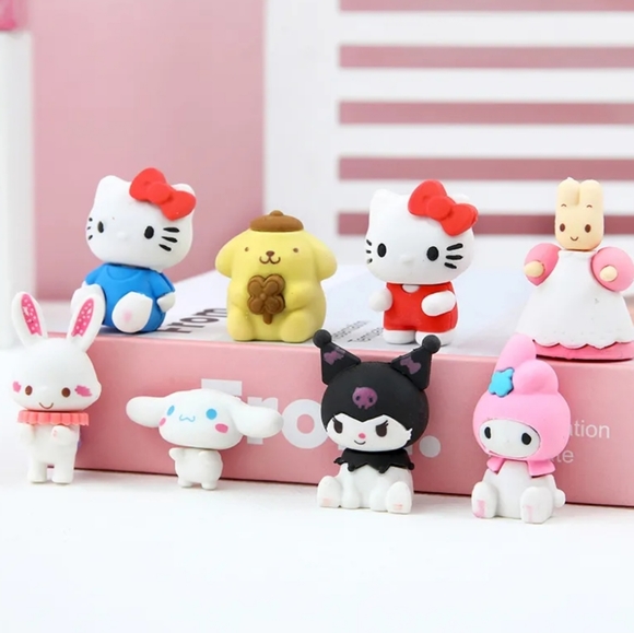 Sanrio | Toys | 8 Sanrio Figures Erasers | Poshmark